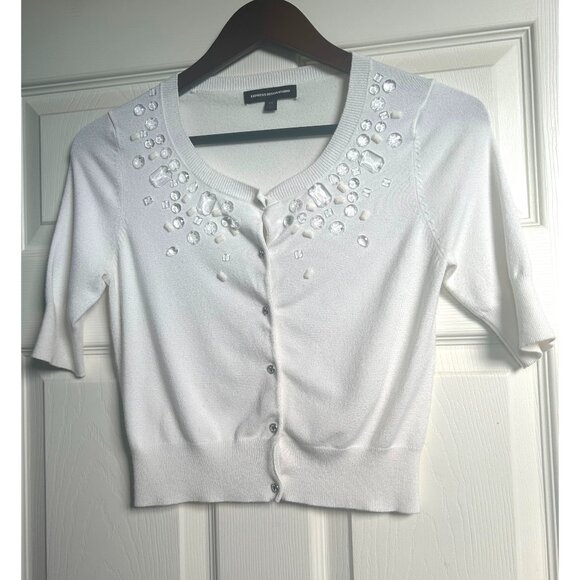 Express | Sweaters | Express Cropped Beaded Cardigan | Poshmark